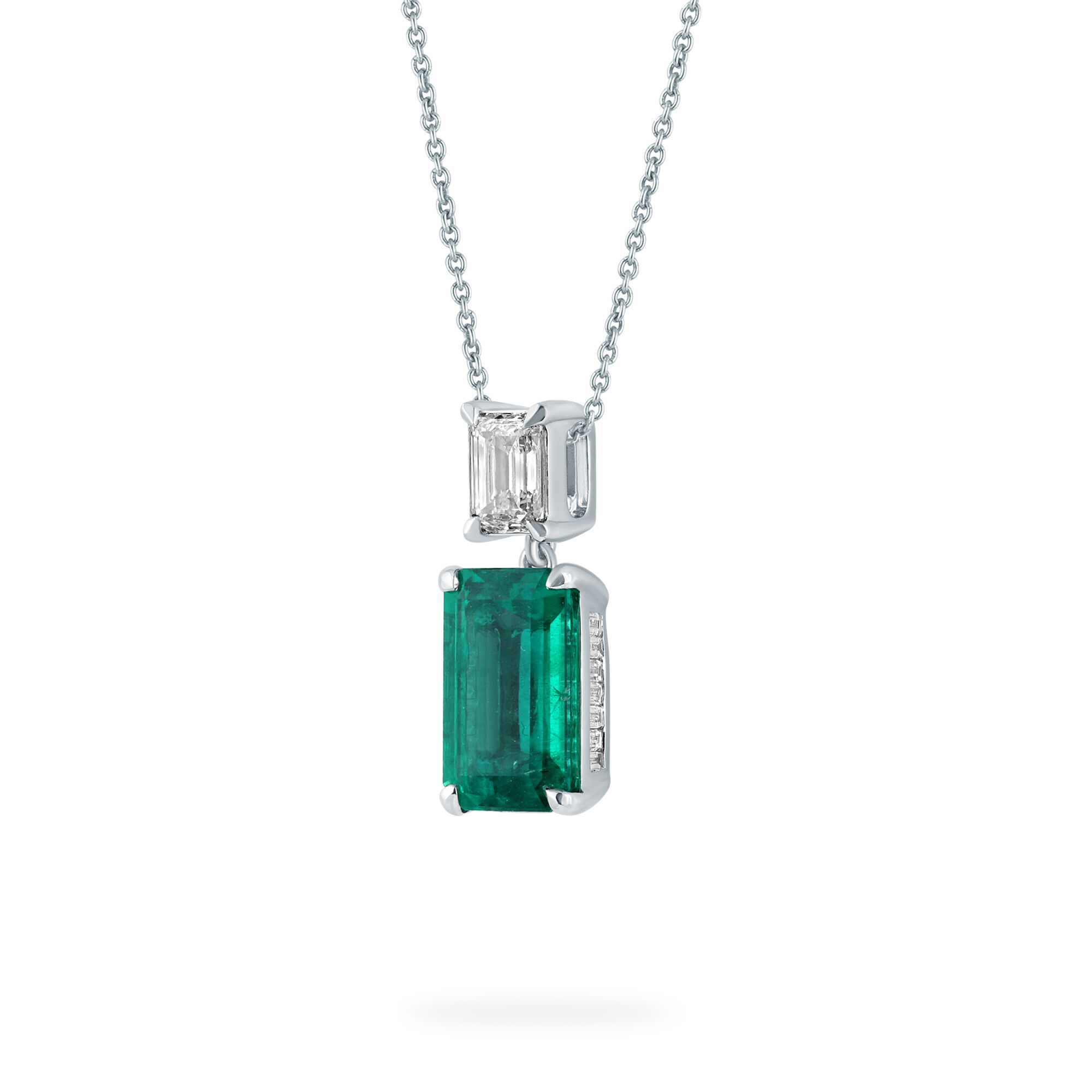 Emerald cut pendant store